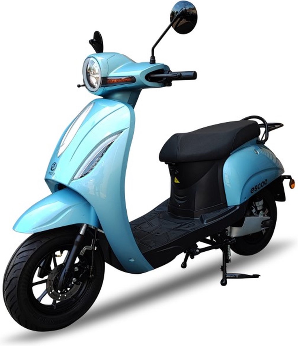 ESCOO Biënto Azore Blue - Elektrische scooter/brommer - 25 of 45km/h ...