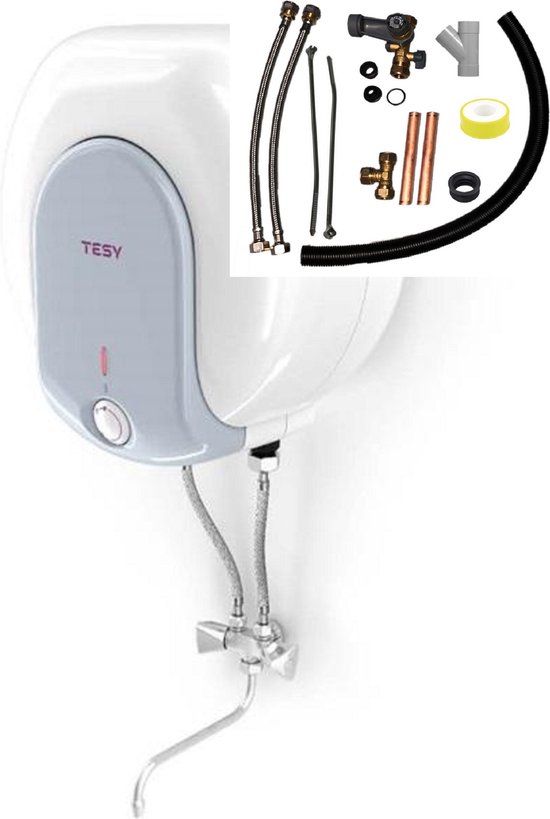 Tesy 10 liter keukenboiler met kraan met installatieset | bol
