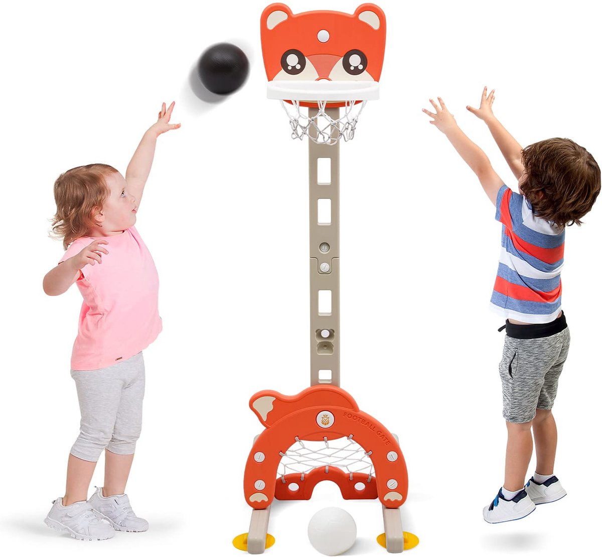 Fox Kids Basketball Hoop - 3 in 1 Kids Indoor & Outdoor Basketball Set ...