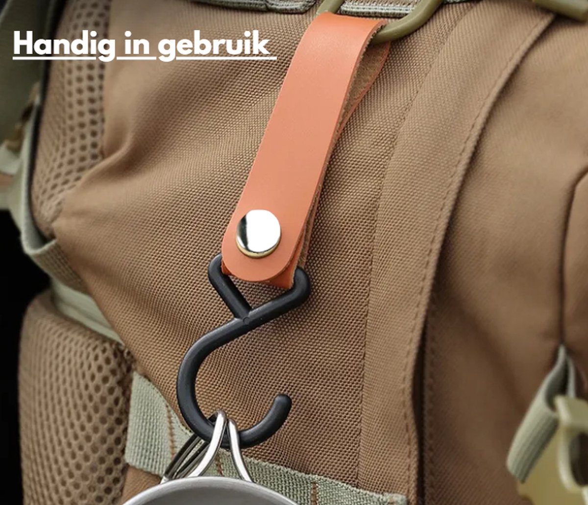 Leren Ophanghaken - Handdoekhaakjes – Kapstokhaak - zwart - 4 stuks ...