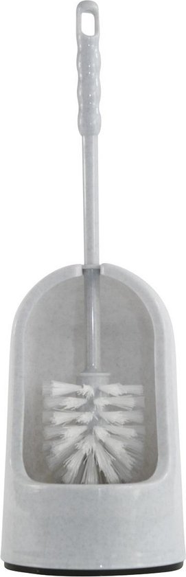 Betra WC-borstel/toiletborstel in houder - grijs - kunststof - 14 x 40 ...