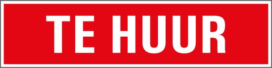 Te huur bord - kunststof 200 x 50 mm | bol