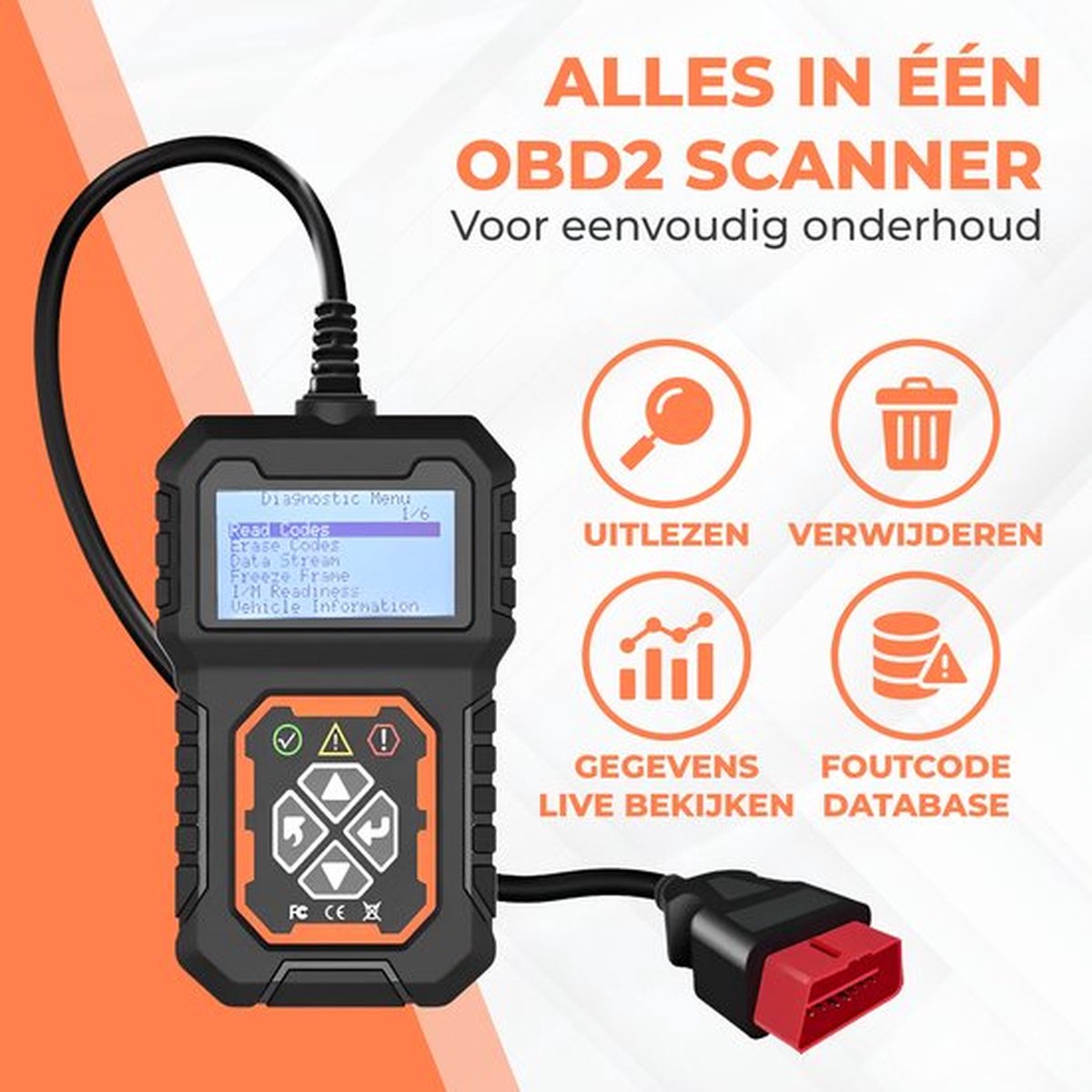 OBD Scanner - OBD2 - Auto uitlezen - Storing Verwijderen - NL Taal ...