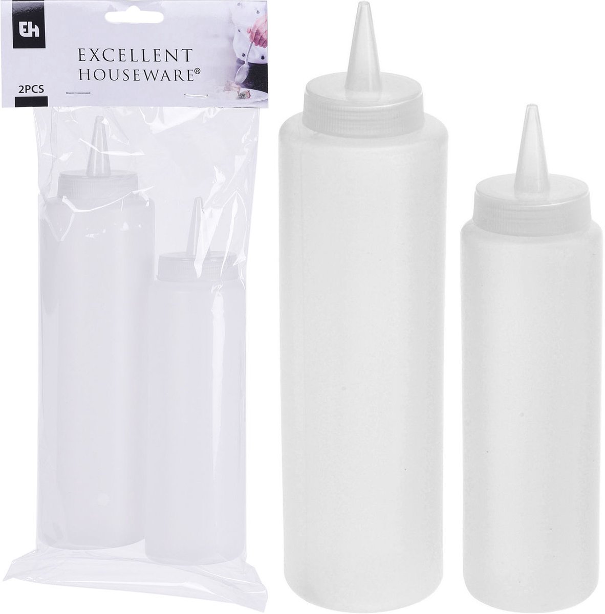 CHPN - Garneerfles - Knijpfles - 2 stuks - Doseerfles - Garneerflesjes ...