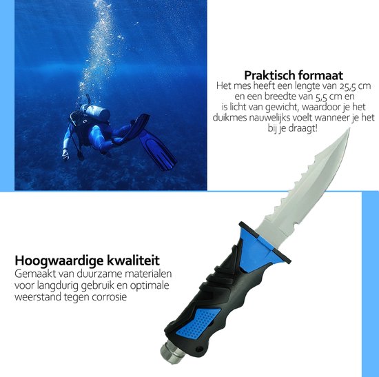 Deluqse Duikmes - Blauw - Inclusief Bevestigingsbanden - Zeilmes ...
