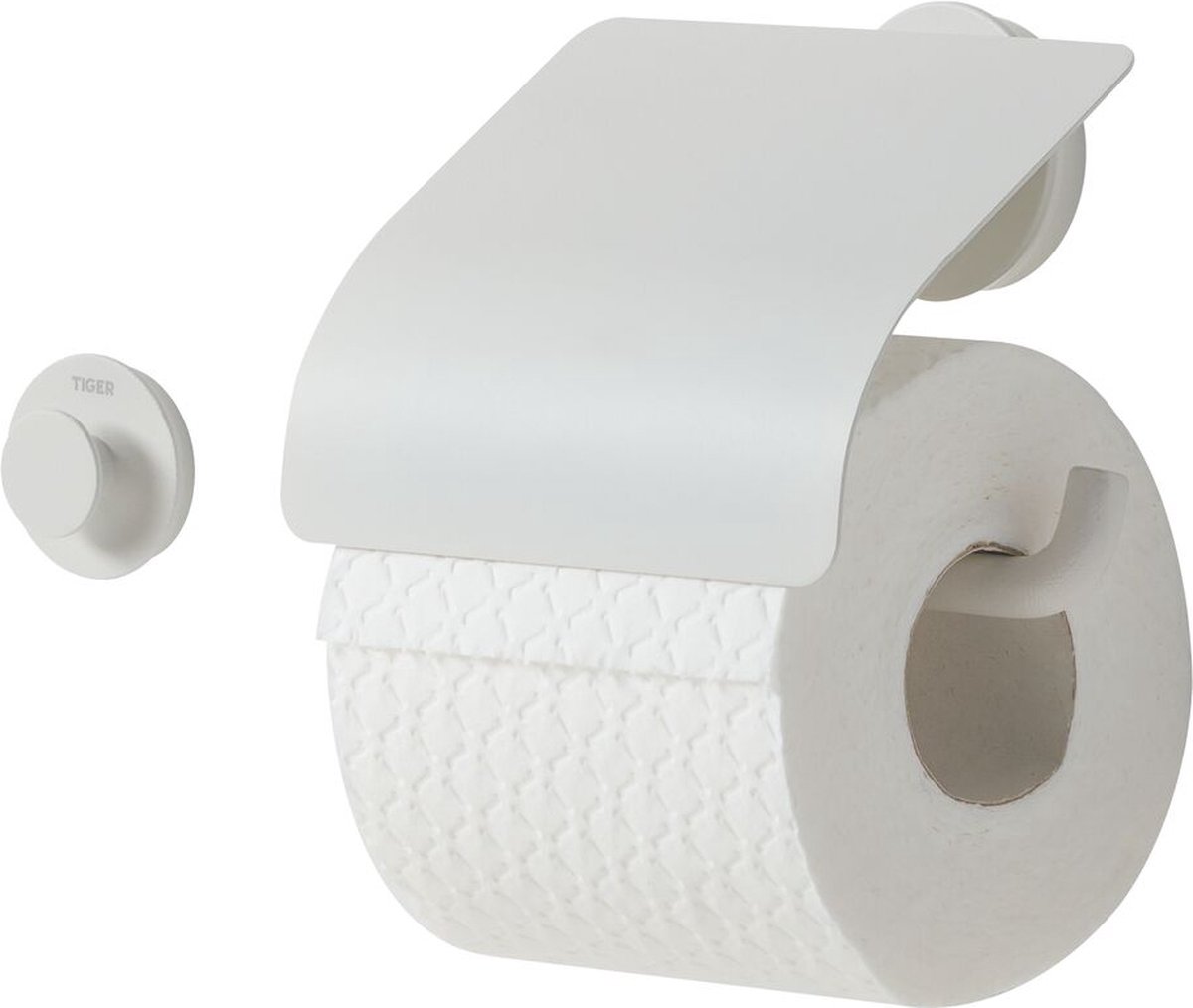 Tiger Urban - Wc rolhouder met klep (1x) - inclusief Handdoekhaak klein ...
