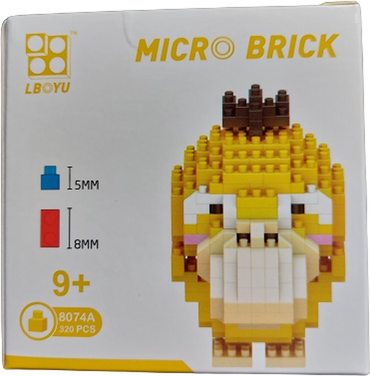 Lboyu Micro Brick | bouwfiguur Pokémon Psyduck | 320 bouwstenen | bol