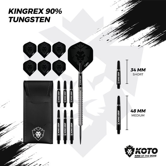 KOTO Kingcontrol 90% Tungsten Darts, 32 Gram Steeltip Dartpijlen Van 90 ...