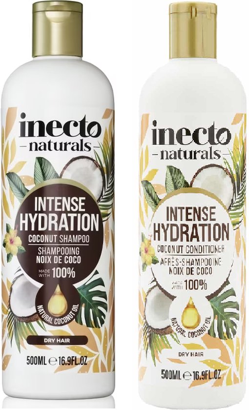 Inecto Naturals Intense Hydration Coconut Shampoo (500ml) & Conditioner ...
