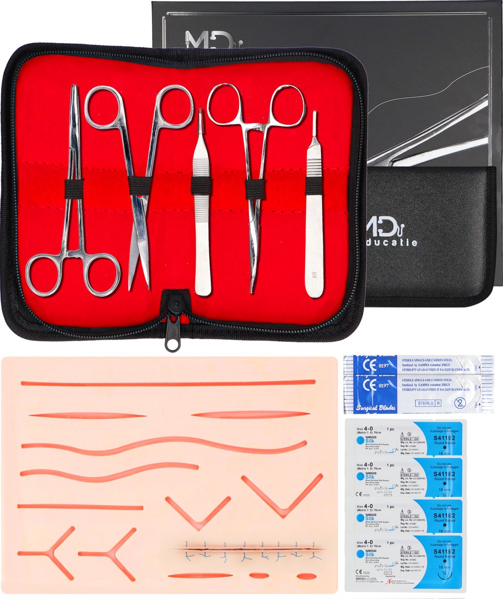 Meducatie Hechtset Geneeskunde - Hechten oefenen - Hechtset Chirurgisch ...