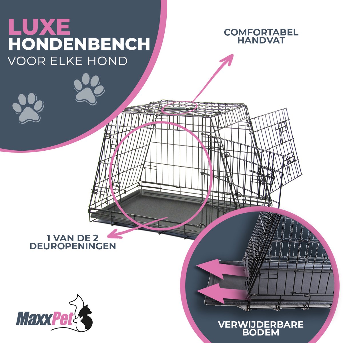 MaxxPet Hondenbench - Bench - Bench voor honden - Hondenbench ...