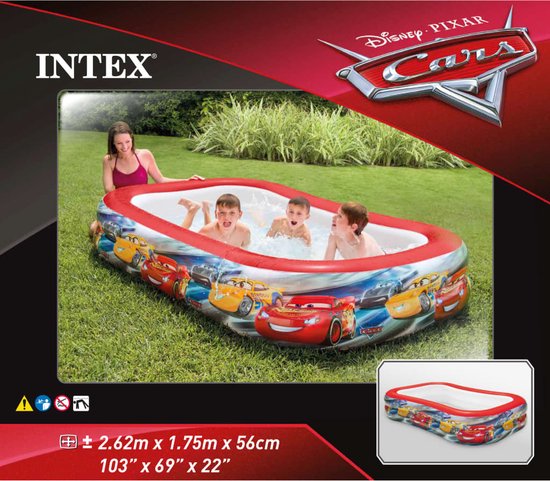 INTEX Swim Center Zwembad Cars 262x175x56 cm meerkleurig | bol.com