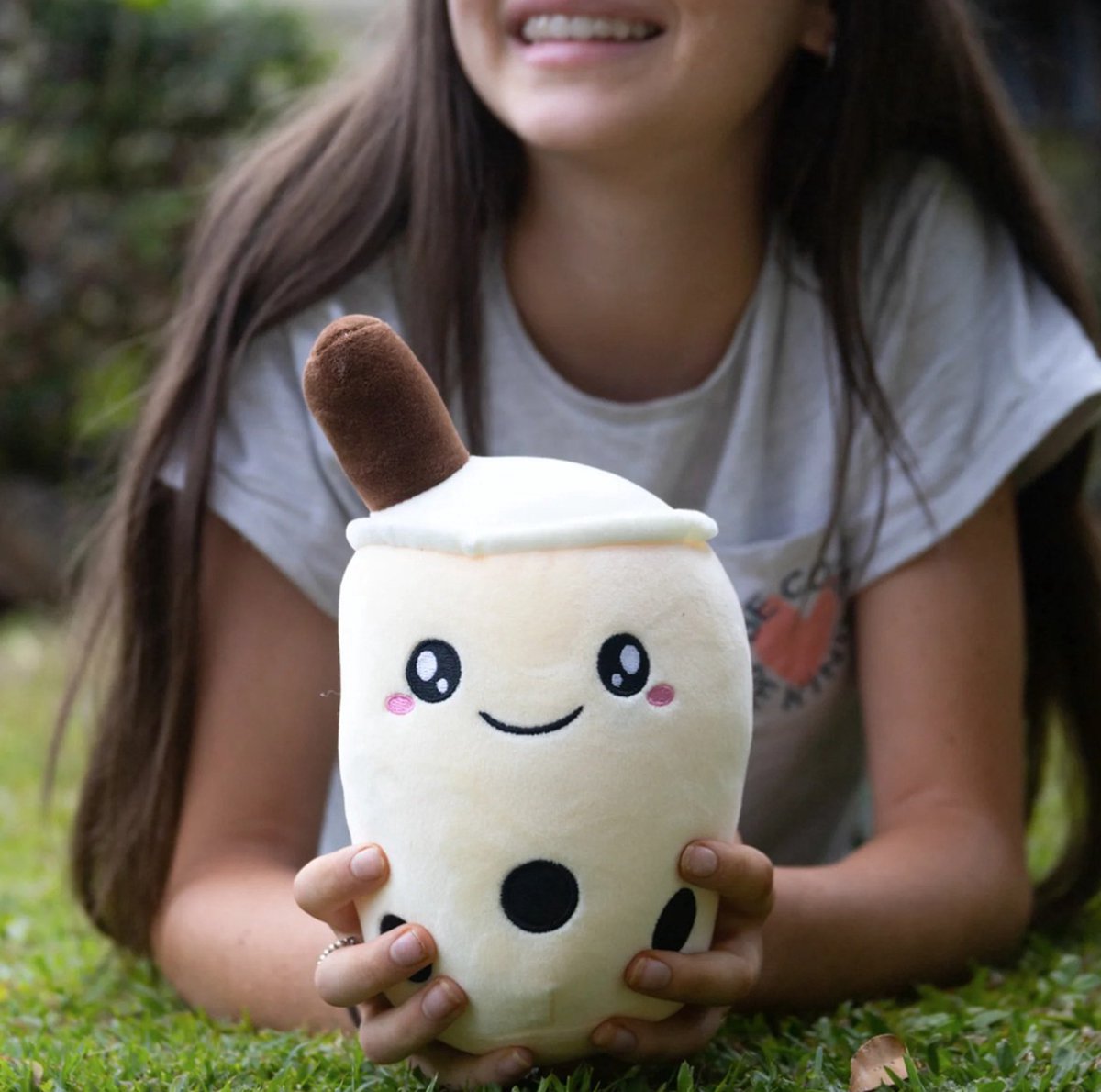 Bubble Tea Knuffel - Kawaii Kussen - 24cm - Boba Knuffel - Wit - Kawaii Knuffel -... | bol.com