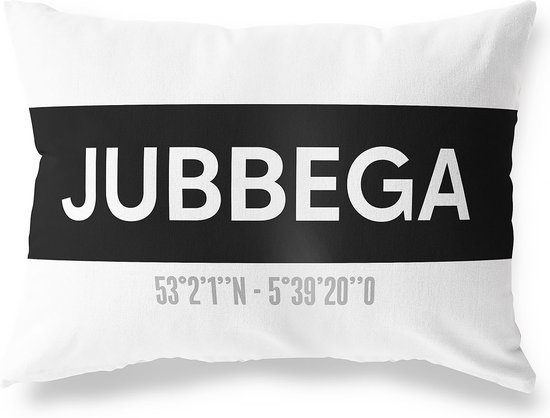 Tuinkussen JUBBEGA - FRIESLAND met coördinaten - Buitenkussen ...