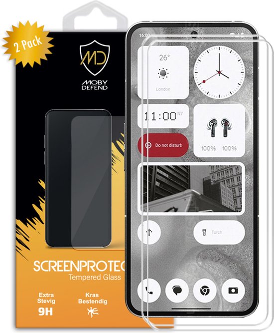 2-Pack Nothing Phone (2) Screenprotectors - MobyDefend Case-Friendly ...