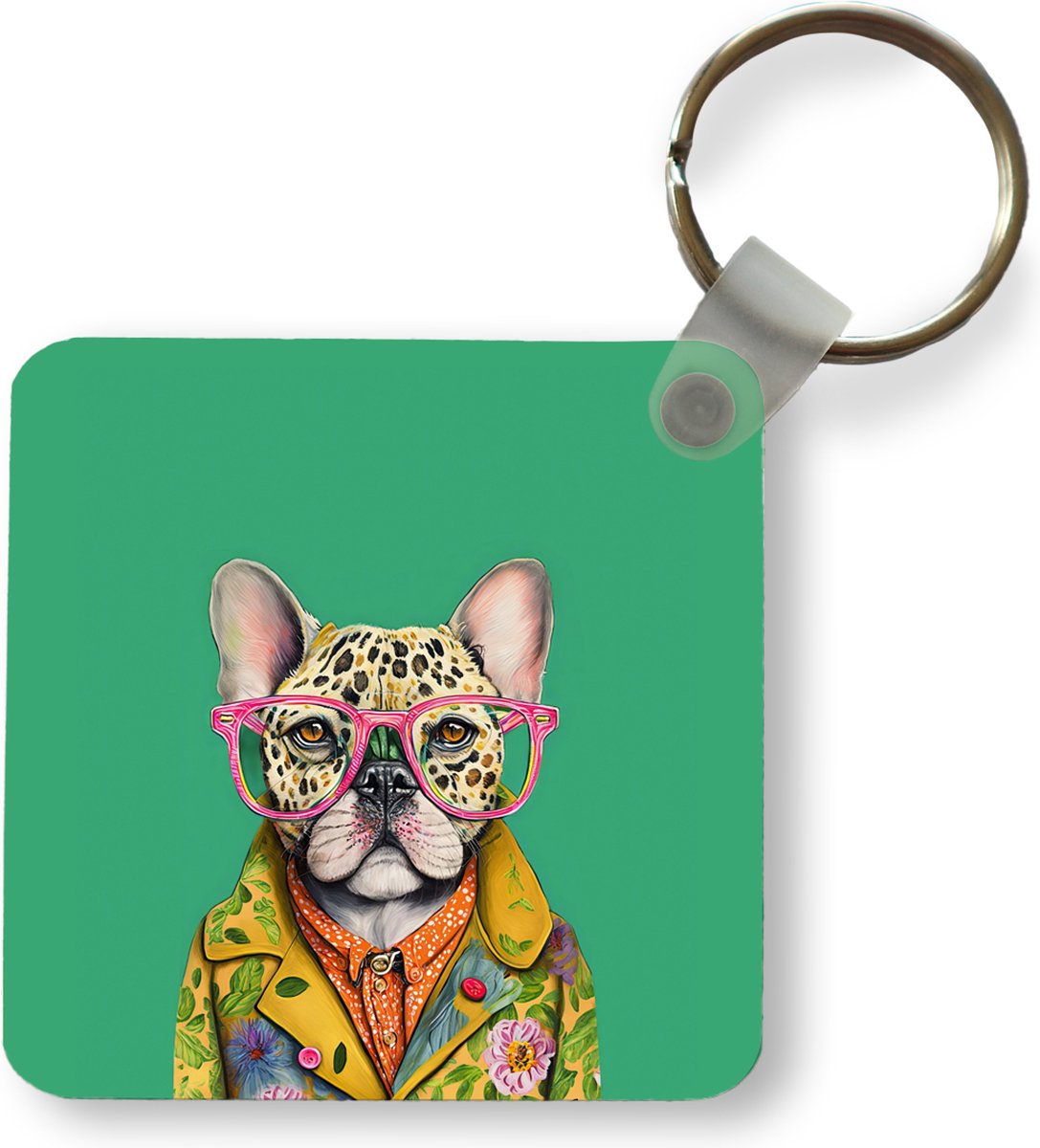 Sleutelhanger - Uitdeelcadeautjes - Bulldog - Bril - Design - Hond ...