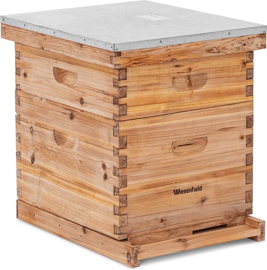 Wiesenfield Dadant Bijenkorf - 2 frames en bodemcassette met ingangsgat ...