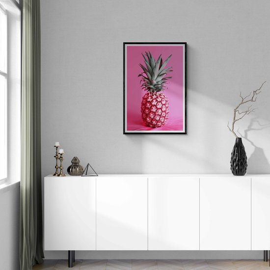 Roze Ananas Poster - Ananas - Pink Pineapple - Woondecoratie - posters ...