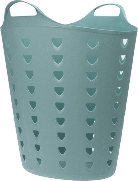 Excellent Houseware Flexibele wasmand - groen - 60 liter - kunststof ...