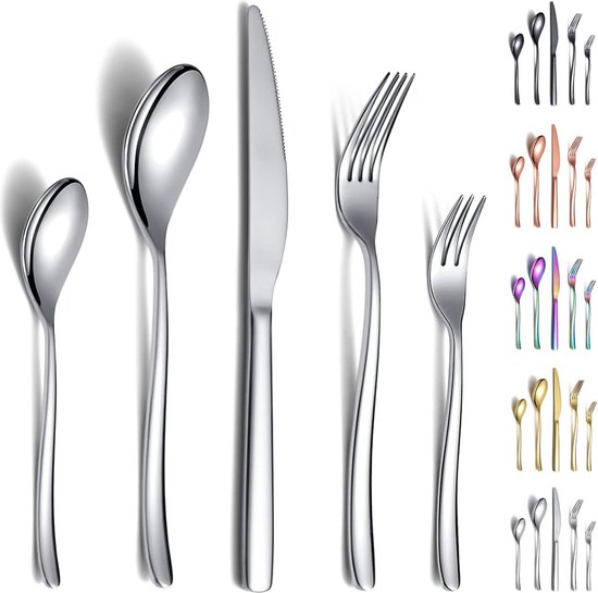 Bestekset, 30-delig, stabiele roestvrijstalen bestekset, bestekset ...