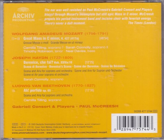 Great Mass in C minor - Wolfgang Amadeus Mozart - Gabrieli Consort and ...