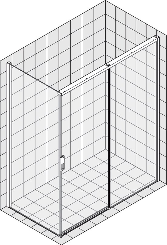 Novellini Opera schuifdeur rechts 125-127x200cm helder zwart, zwart | bol