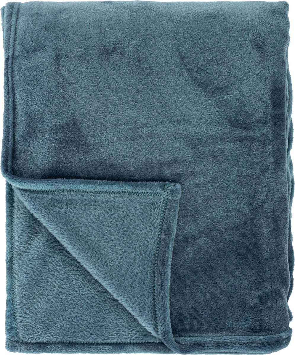 TISECO HOME STUDIO - Plaid - COSY - 150x200 cm - Microflannel - Blauwe ...