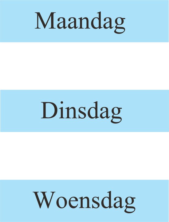 Magneten dagen van de week - Maandag t/m zondag - 7 stuks - Blauw | bol