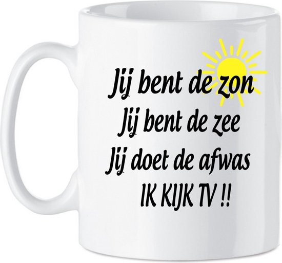 Koffie beker - thee mok - quote jij bent de zon - grappig | bol