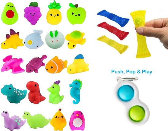 Mochi Squishy - 10x stuks - Squeeze - Fidget Toy - Pop It - Simple ...
