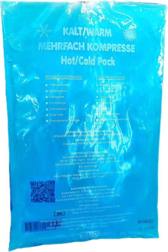 koud-warm kompres - 2 stuks - Hot-cold pack - 16 x 26 cm - 520 gr ...