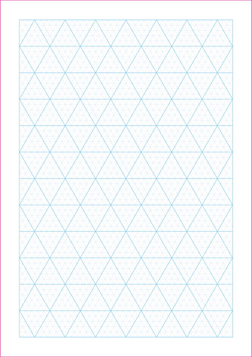 Isometrisch papier - A4 bloks 50 vel - 3 stuks | bol.com