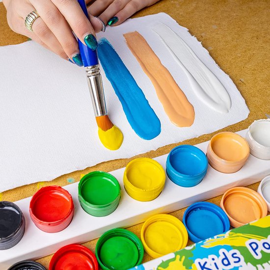 Creative Deco Wasbare Verf Set voor Kinderen | 6 + 1 x 20 ml Set | Niet ...