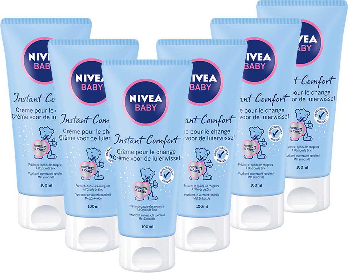 Nivea Baby Instant Comfort - crème voor de luierwissel - 100ml x 6 | bol