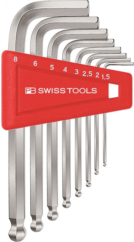 PB Swiss Tools Kogelkop-Inbussleutelset - PB 212.H-8 - 8-delig | bol