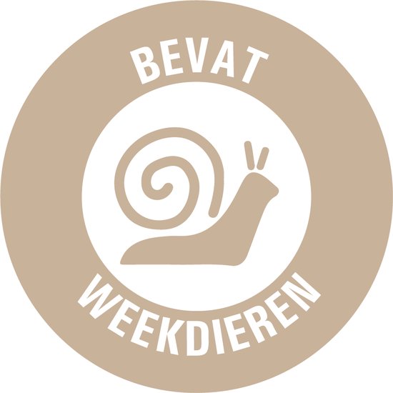 Bevat weekdieren allergenen sticker op rol 20 mm - 1150 per rol | bol