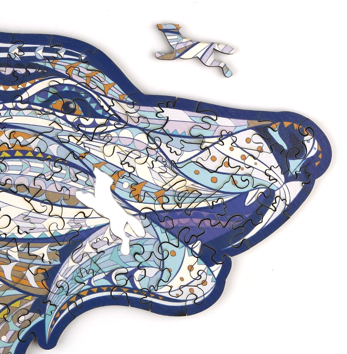 Brickkies®, Huilende Wolf, Howling Wolf, Jigsaw Puzzle, houten puzzel ...