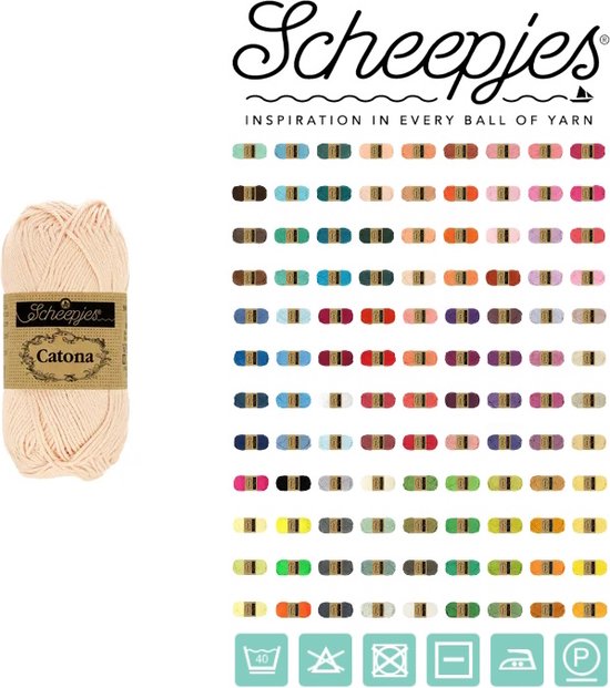 Scheepjes - Catona - 255 Shell - set van 5 bollen x 50 gram | bol.com