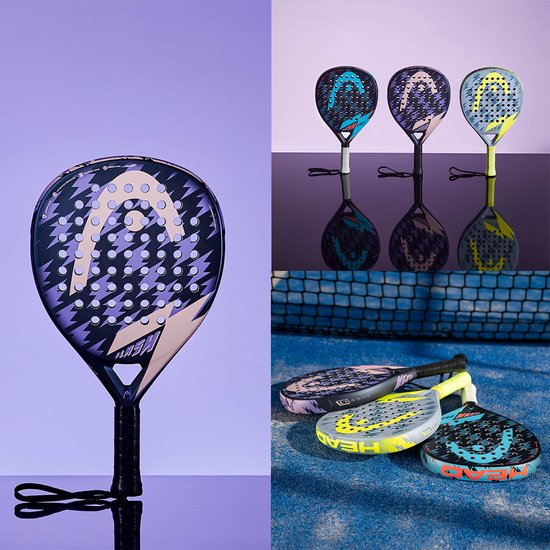 HEAD Flash padelracket - zwart / pink met 'Ik hou van padel' drawstring ...