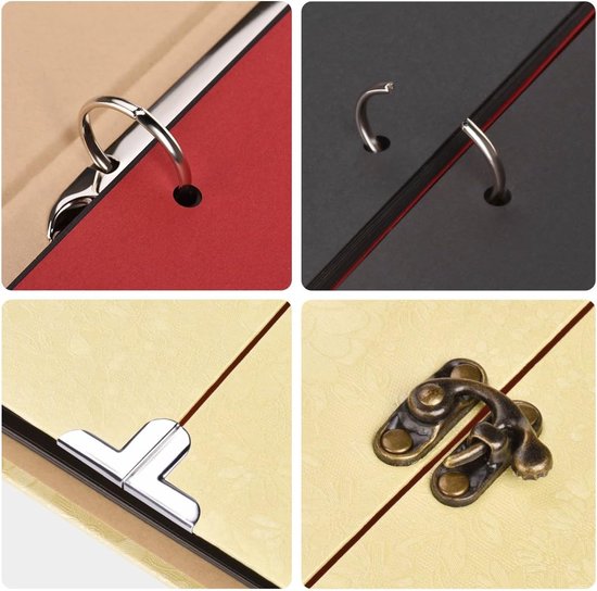 Fotoalbum 27 x 19 cm, scrapbook album A4 met geschenkdoos, album om in ...