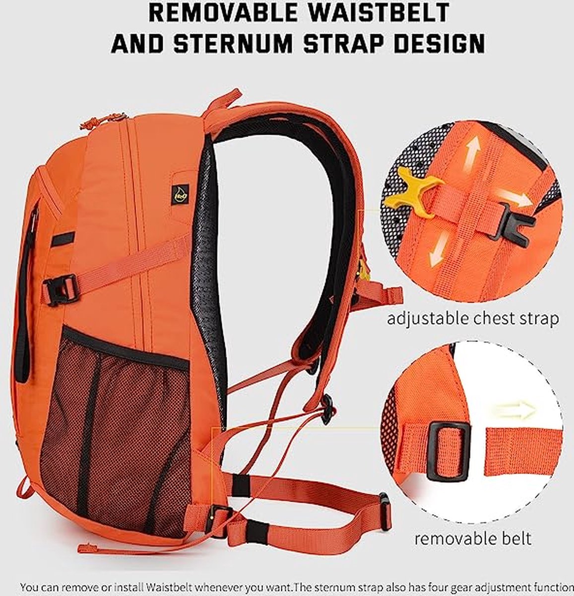 Wandelrugzak klein 20L,LANTC 20 Trekkingrugzak Lichtgewicht Rugzak met ...