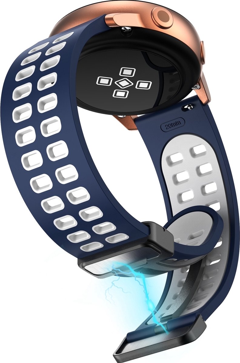 Mobigear Two Tone - Huawei Watch GT 2 (46mm) Bandje Flexibel Siliconen ...