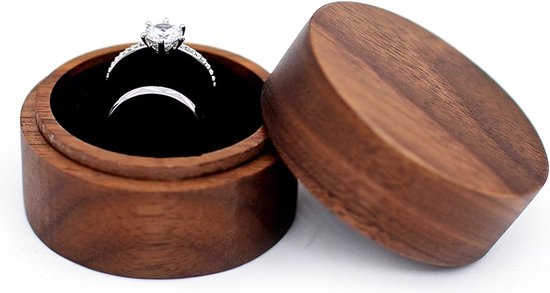 Luvetrex ® Houten Ronde Sieraden Doos Met Velours Voor Bijzondere ...