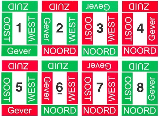Bridge boards - set van 8 stuks BLAUW | Games | bol
