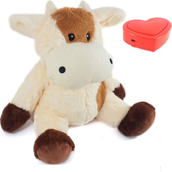 Knuffel met jouw ingesproken bericht | Koe / Koeienknuffel 45cm ...