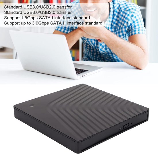Afneembare Externe USB3.0 DVD CD Speler Behuizing - Laptop CD ROM ...