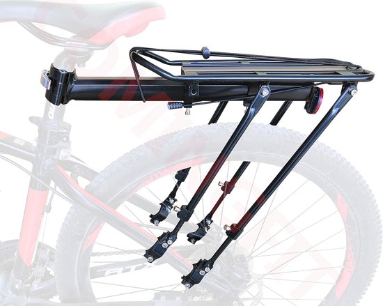 Verstelbare Fiets Bagagedrager tot 80kg - Super Sterke Cargo Carrier | bol
