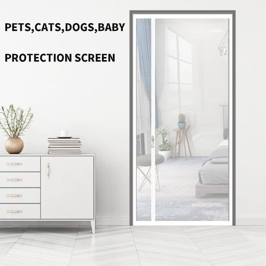 Hordeur Gordijnen voor Honden en Katten - Muggen Bescherming, 90x230cm ...