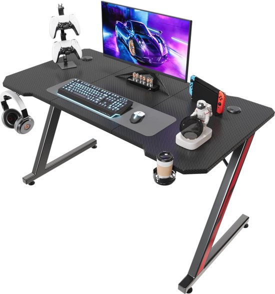 Ergonomische Gaming Tafel 120 x 60 cm met Bekerhouder en ...