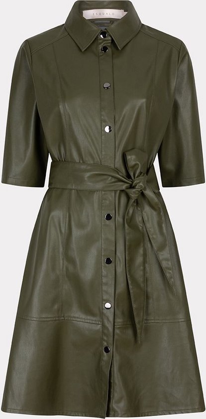 Esqualo Dress vegan leather groen REF. ES_F24.11506 maat S/36 | bol